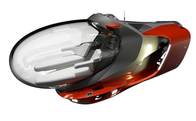 Project Hercules, stowed mode 1 ©Dark Ocean DeepSea | Triton Submarines