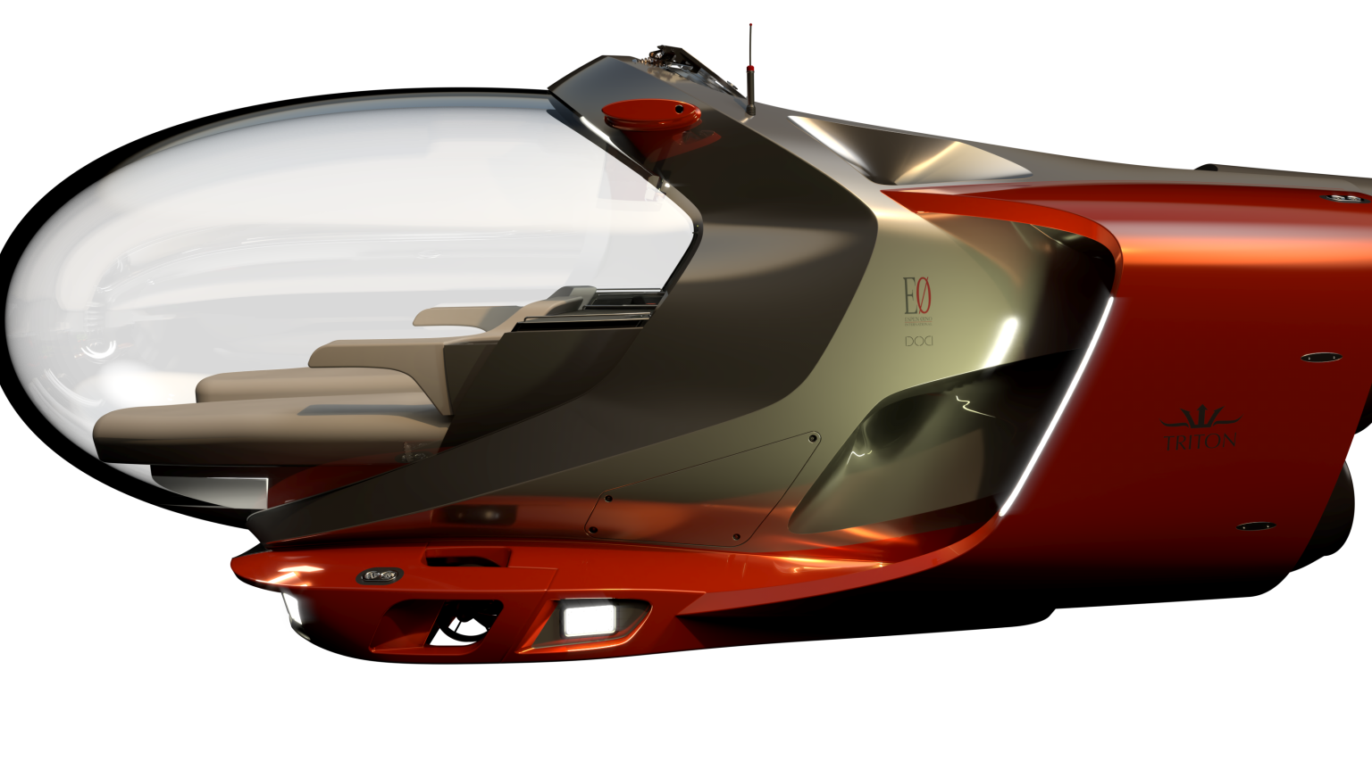 Project Hercules, stowed mode 3 ©Dark Ocean DeepSea | Triton Submarines